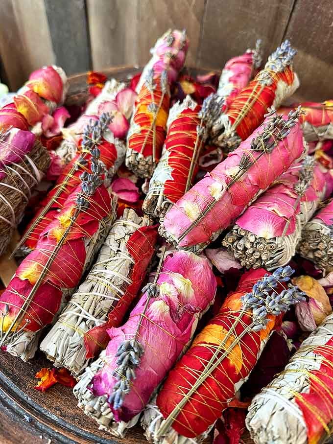 Colorful sage bundles ready to cleanse your space and elevate your wellness routine beautifully.