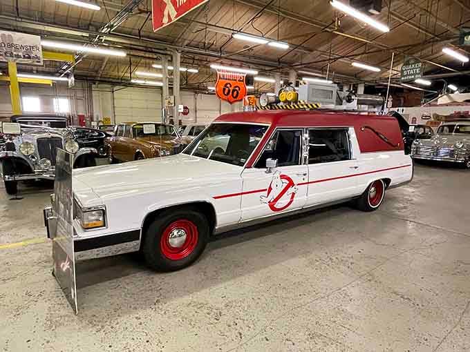 Who you gonna call when you need a ride in style? This Ghostbusters-ready Cadillac knows the answer perfectly.