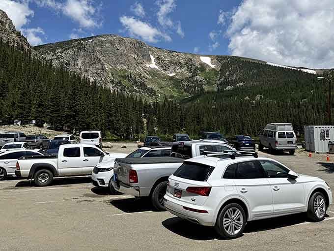 The parking lot fills up fast on weekends, so early birds get the primo spots and bragging rights.