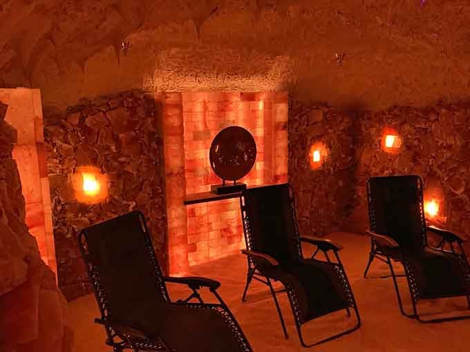 That waterfall feature adds soothing sounds to complement the healing salt air surrounding you in every direction.