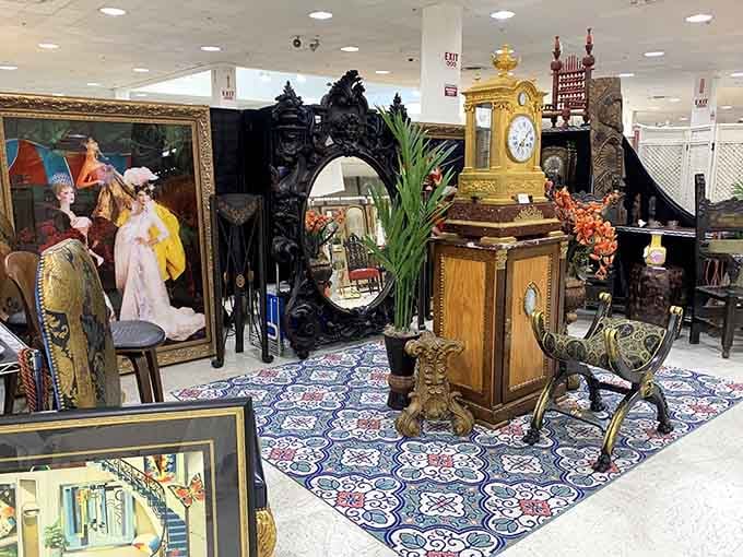 Ornate mirrors and clocks that prove our ancestors understood drama and didn't need Instagram filters to achieve it.