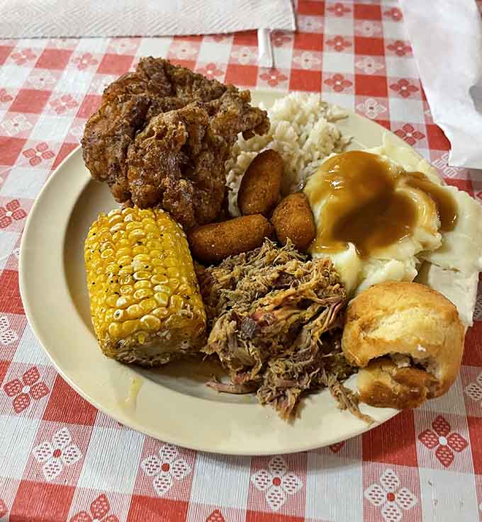 This plate represents the kind of life choices that lead to genuine happiness and loosened belt buckles.