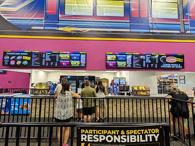 The concession stand serves up fuel for your adventures, because fun burns calories faster than you'd think.