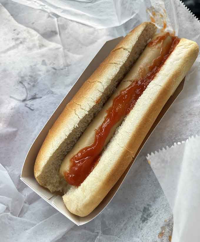 Sometimes ketchup is all you need, a minimalist approach that lets quality ingredients speak for themselves.