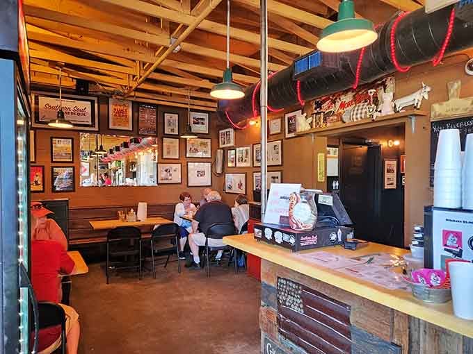 Cozy dining spaces where strangers become friends united by their mutual appreciation for exceptional barbecue.