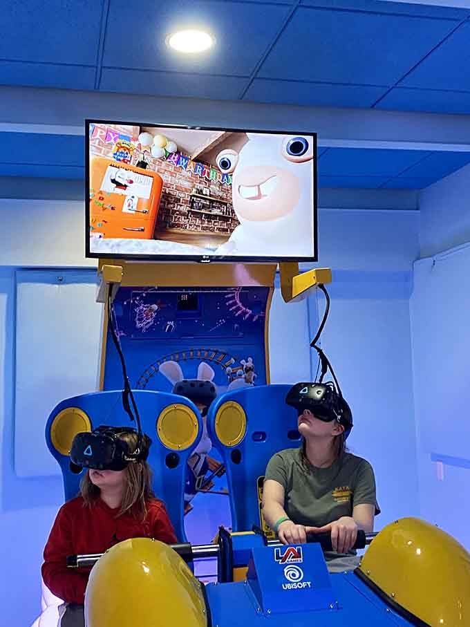 VR gaming brings futuristic thrills to the waterpark experience, because apparently regular reality wasn't entertaining enough for modern kids.