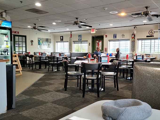 Spacious booths and Betty Boop charm create the perfect setting for lingering over coffee and conversation.