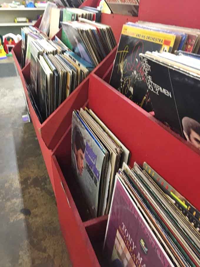 Vinyl collectors, your hearts just skipped a beat looking at these bins of musical nostalgia and possibility.