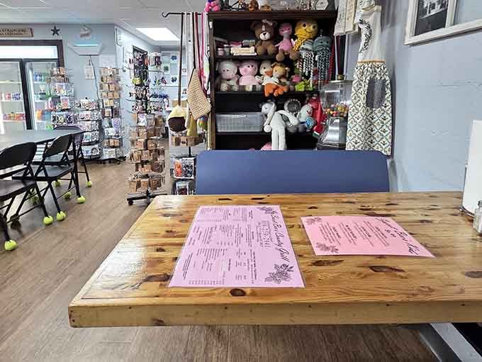 Cozy seating with character, where locals gather and newcomers quickly become part of the Sweet Bee's family.