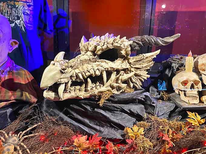 When regular Halloween decorations just won't cut it, bring out the dragon skeleton.