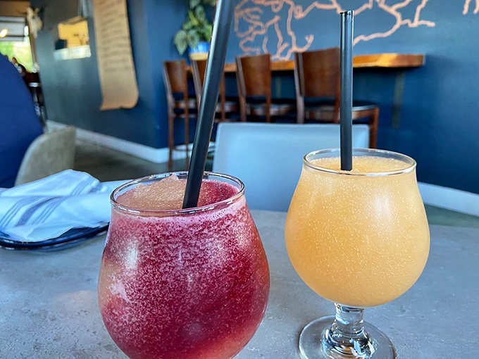 Wine slushies in cheerful colors bring the fun factor to happy hour like nothing else on the beverage menu can.