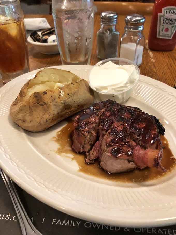 That filet with a perfectly baked potato proves simple done right beats complicated done wrong every single time.