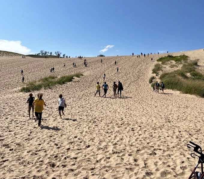 A sandy pilgrimage where strangers become comrades, united in their mutual leg muscle complaints and triumph.