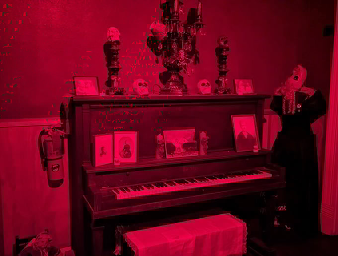 This piano has probably played more haunting melodies than your local theater's entire Halloween season combined.