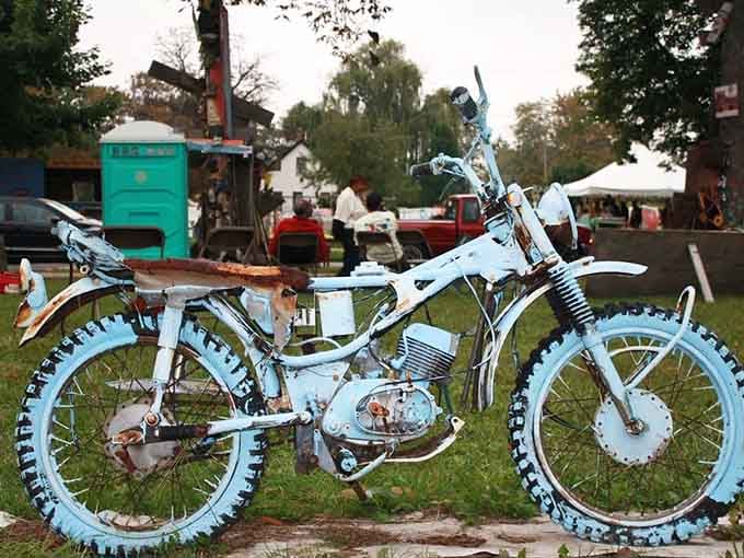 This motorcycle won't take you anywhere except deeper into contemplation about transformation and creative vision.