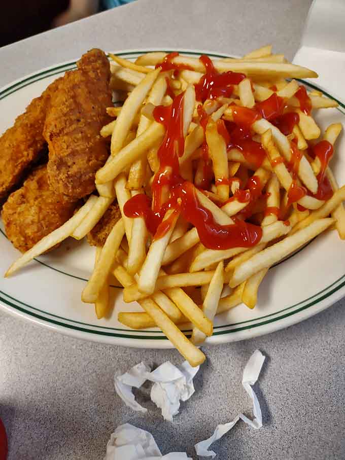 Chicken fingers and fries that would make any kid or kid-at-heart forget about those golden arches forever.