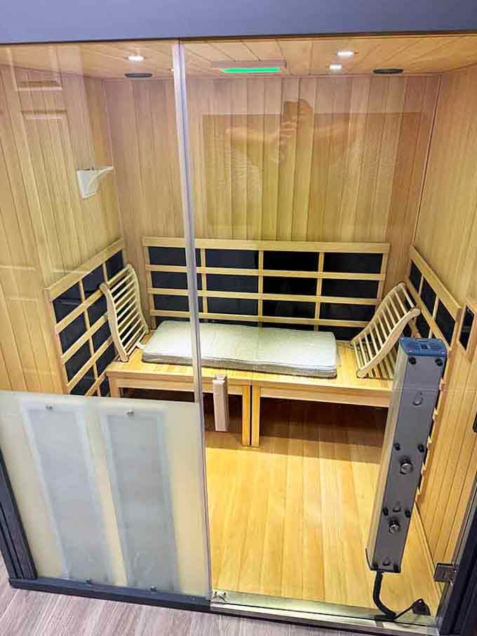 This infrared sauna offers all the detox benefits without turning you into a human puddle within five minutes.