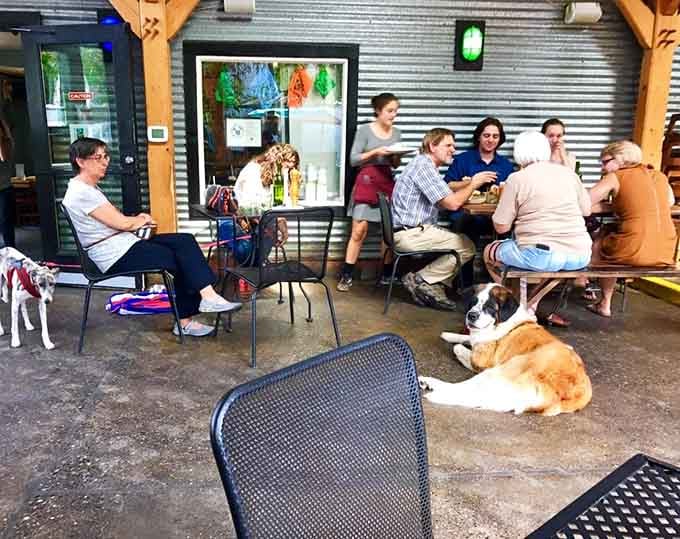 Dogs lounging while their humans dine: the most Portland scene you'll witness outside a Portlandia sketch.