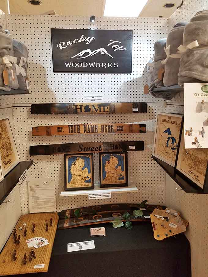 Custom woodwork that'll make your friends ask where you found such unique pieces for your humble abode.