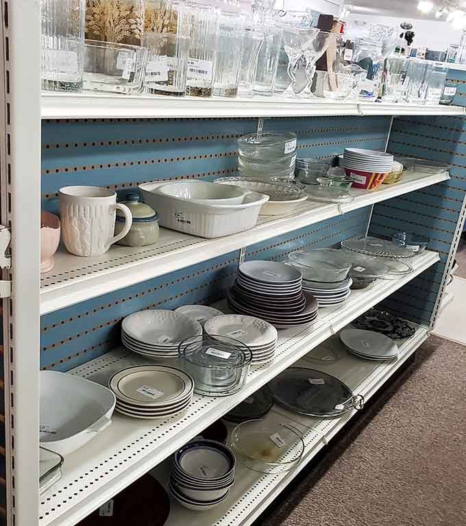 Plates, bowls, and glassware proving that matching dish sets are overrated when everything's this affordable.