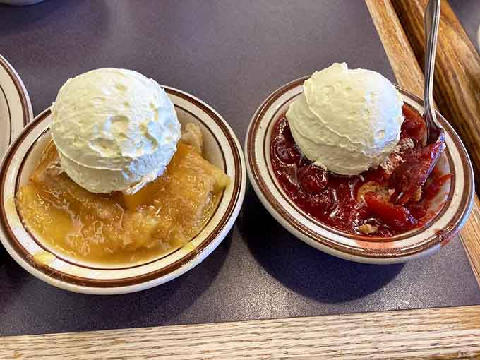 Cobbler topped with vanilla ice cream is the kind of dessert that makes you believe in second chances and thirds.