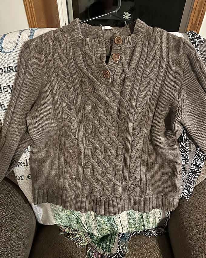 That cozy sweater you've been searching for might be hanging right here, waiting for its new home.