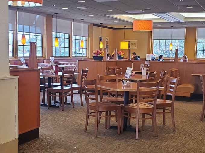 Bright windows, cozy seating, and the kind of atmosphere where lingering over coffee is practically encouraged and expected.