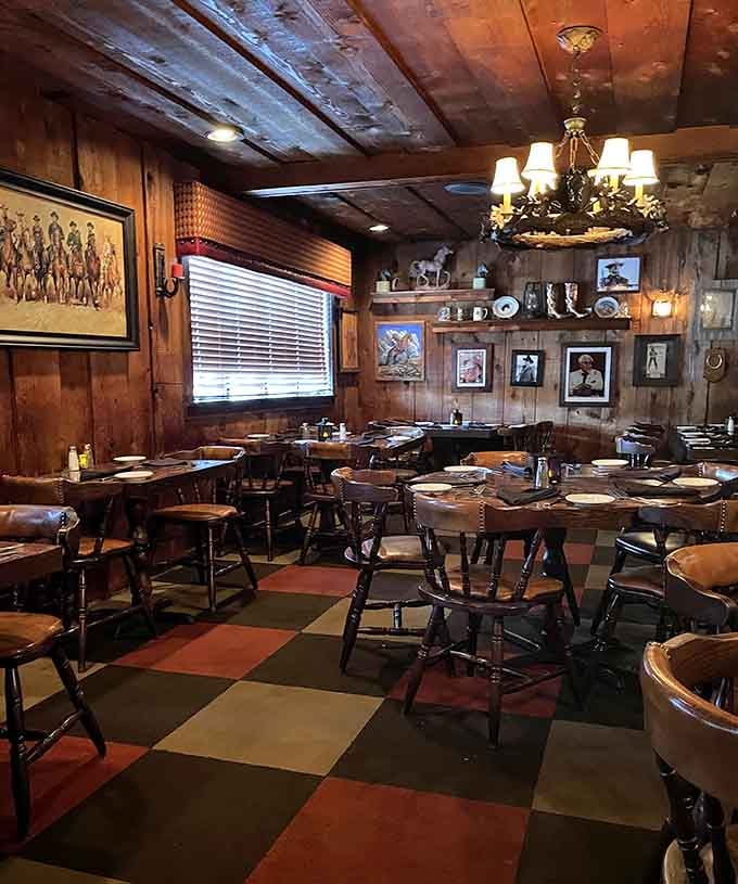 The dining room's rustic charm makes every meal feel like a special occasion worth celebrating together.