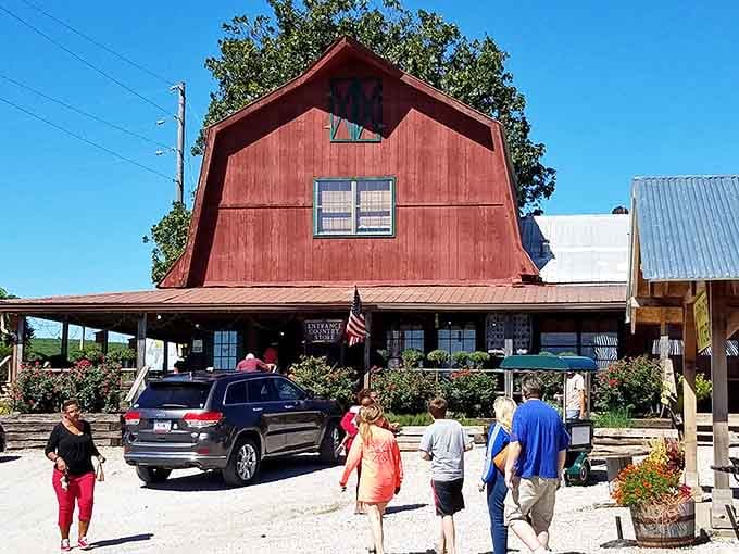 This red barn welcomes visitors like an old friend who happens to serve wine and knows all the best stories.