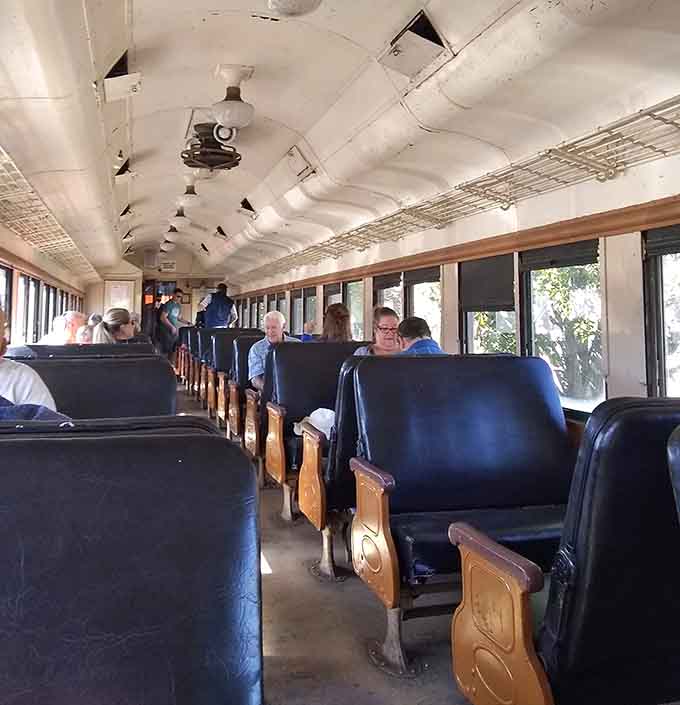 These aren't airplane seats crammed together; this is how people traveled when comfort actually mattered to someone.