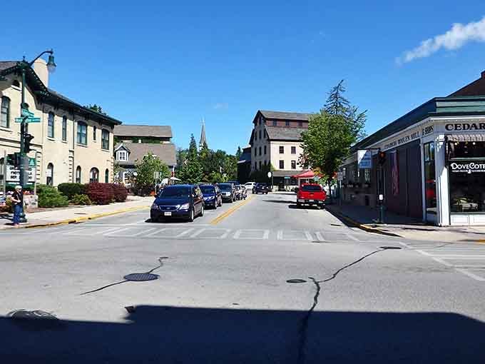 European-inspired architecture creates a streetscape that feels both worldly and wonderfully welcoming to wandering visitors.