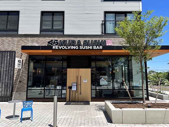 Clean lines and natural wood create a welcoming modern sushi spot where tradition meets contemporary design.