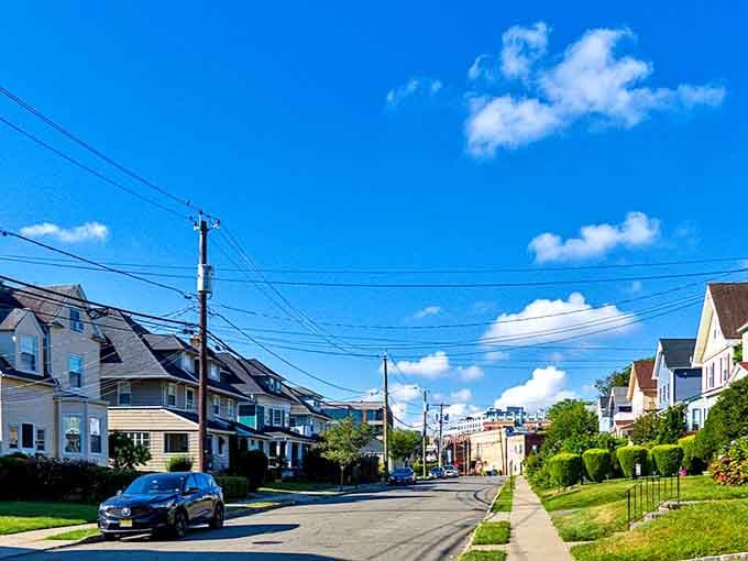 Blue skies, colorful homes, and tree-lined streets prove that everyday neighborhoods can be absolutely picture-perfect destinations.