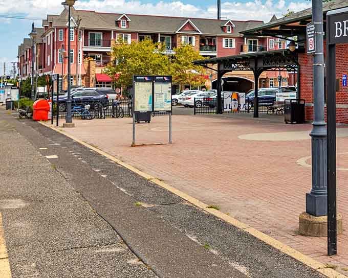 Brick-fronted shops and pedestrian-friendly walkways invite you to stroll, browse, and maybe grab a coffee.