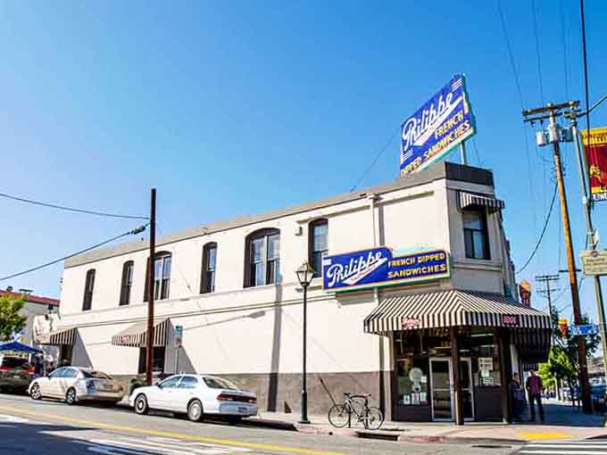 The vintage neon sign towers above this downtown landmark like a delicious piece of Los Angeles history.