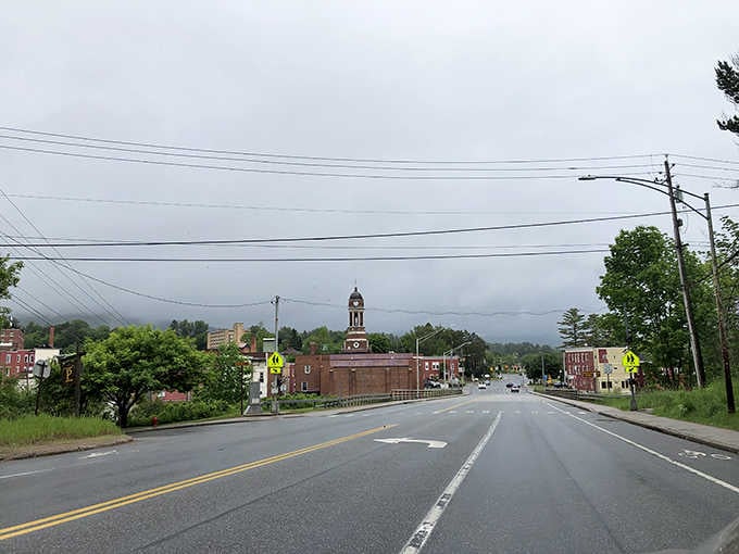 That clock tower rises in the distance like a lighthouse guiding everyone home to this welcoming community.