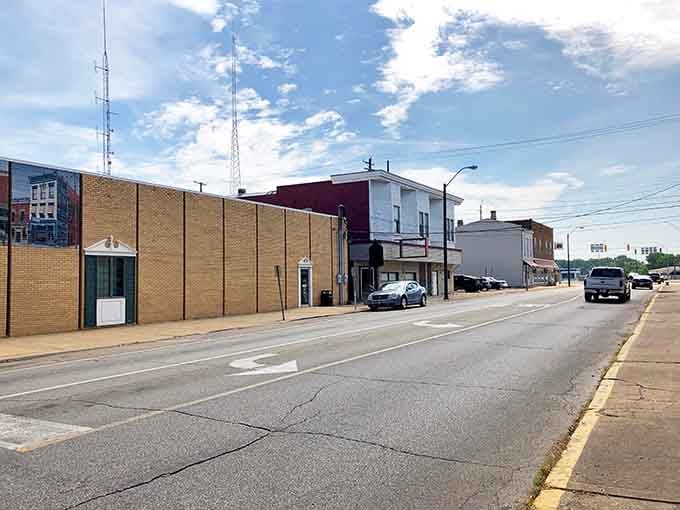 Wide open streets and solid brick buildings create a downtown that feels both substantial and wonderfully unpretentious.