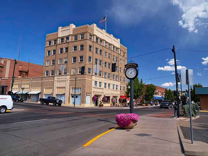That classic clock tower stands like a reminder that time moves slower here, and so does your monthly budget burn rate.