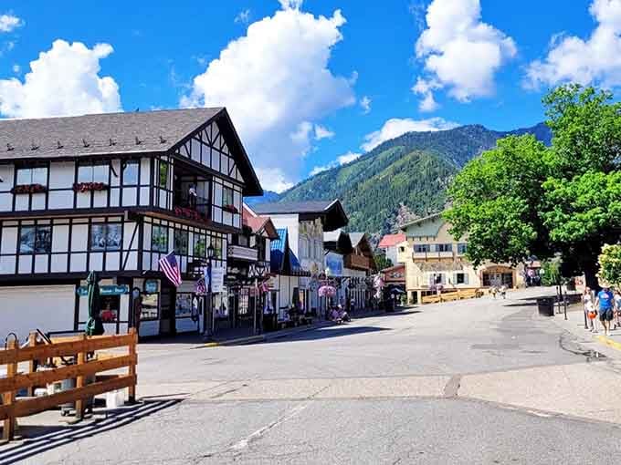 Half-timbered buildings and flower-filled window boxes line streets where lederhosen wouldn't look out of place.