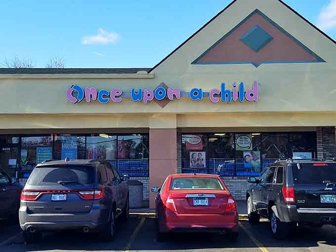 That busy parking lot tells the real story: parents know this spot delivers gently-used kids' gear worth celebrating.