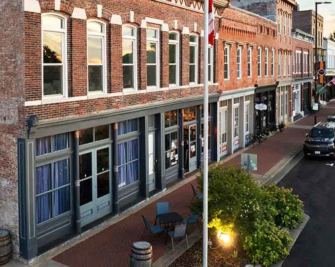 Golden hour bathes historic storefronts in warm light, making every building look like it belongs on a postcard.