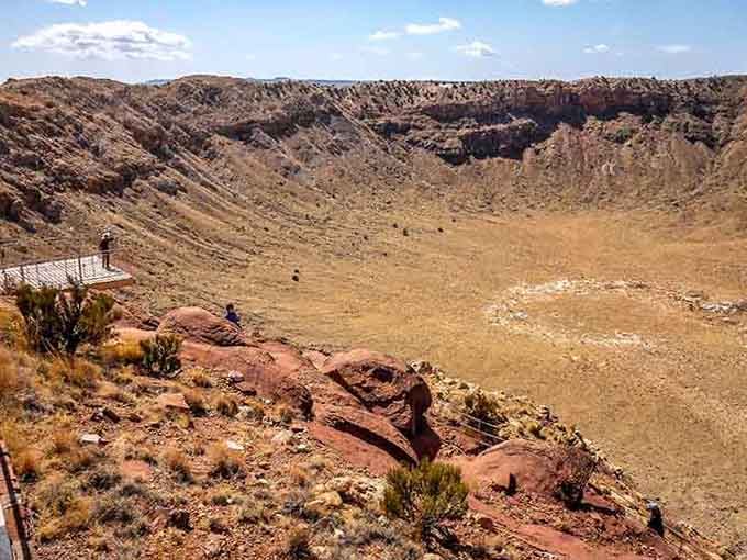 This meteor crater's perfect bowl shape reminds us that sometimes the universe leaves quite an impression.