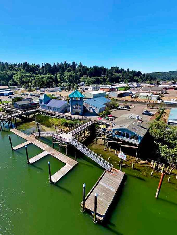 Wooden docks stretch into green waters like fingers reaching out to shake hands with visiting boats and adventures.