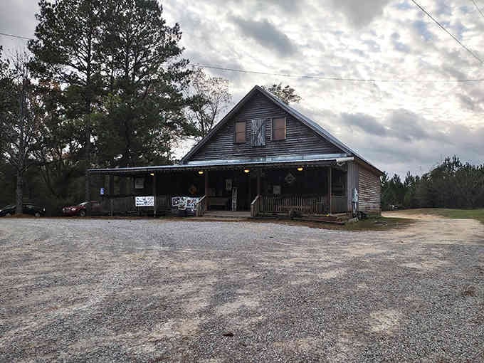 This weathered barn stands ready to serve another generation of diners seeking authentic Southern steakhouse tradition.