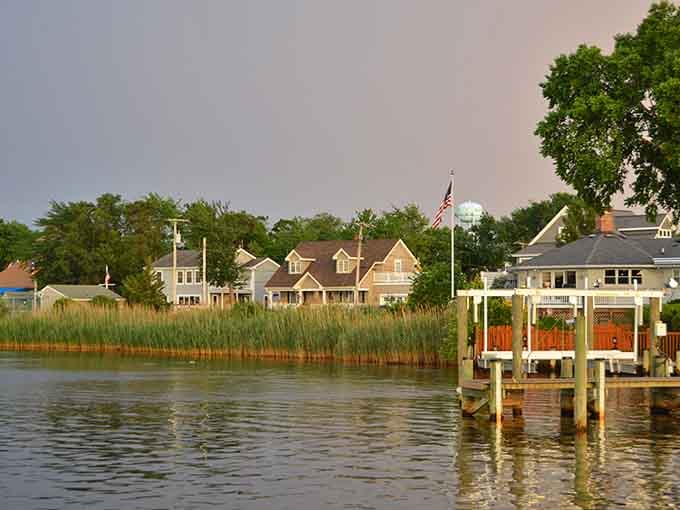 Waterfront docks and marshland create a postcard-perfect scene that changes beautifully with every season's light.