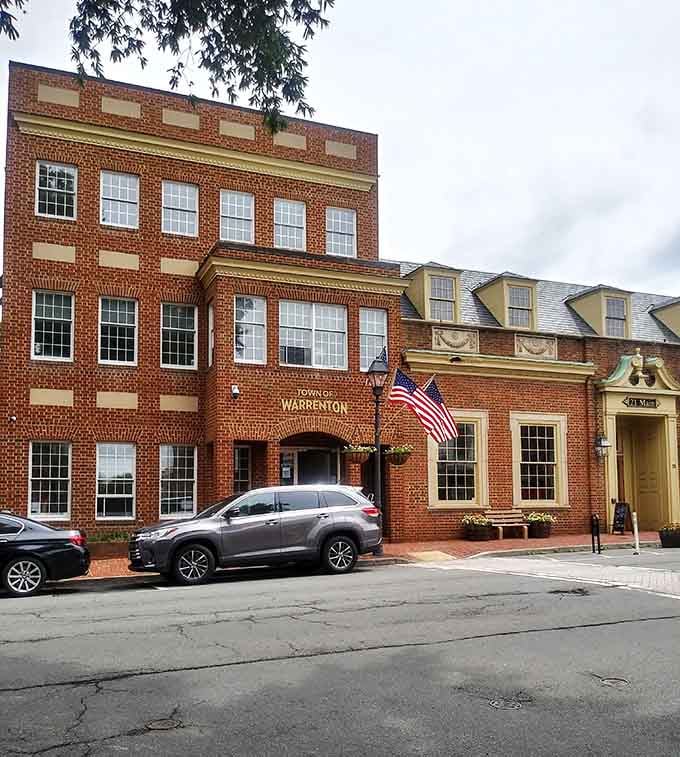 The Town of Warrenton building stands as solid and dependable as the community it's served faithfully.
