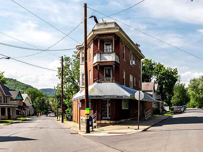 This unique corner building shows Williamsport's character, where affordable housing meets small-town charm in Pennsylvania's beautiful Susquehanna River Valley.