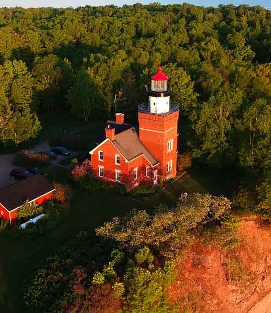 absolutely magical michigan lighthouse ftr