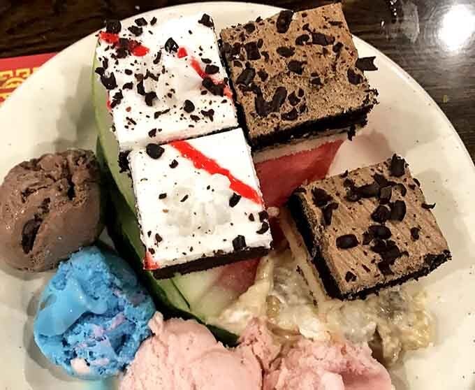 A plateful of dessert nirvana that will complete the whole buffet experience