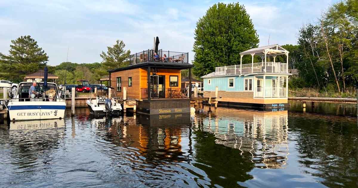 One Night In These Floating Michigan Cabins Will Make You Feel Like You ...